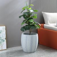 China Chic Fiber Clay Planter Elevate Your Plant Display with Minimalist Design for sale