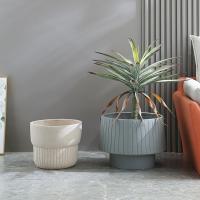 China Chic Fiber Clay Planter Elevate Your Plant Display with Minimalist Design for sale