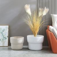 China Chic Fiber Clay Planter Elevate Your Plant Display with Minimalist Design for sale