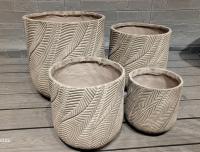 China Custom Fiberclay Planter for Charcoal Oven Camping Burners 24cm Hand Carve for sale