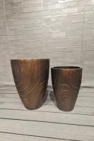 China Round Fiber Clay Planter 7-8 Year Indoor Lifespan Custom Color Frost Resistant for sale