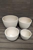 China Quangui Fiber Clay Planter 7-8 Years Indoor Life Round Modern Plant Pot for Camping Burner Barbecue for sale