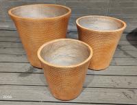 China Texture Surface Fiberclay Planter for Elegant and Functional Outdoor Planting for sale
