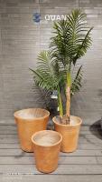 China Texture Surface Fiberclay Planter for Elegant and Functional Outdoor Planting for sale