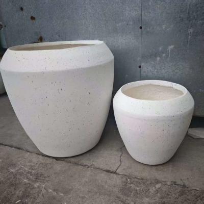 China Fiber Clay Planter D550H540mm Indoor Outdoor Floor Plant Pot Frost Resistant Custom Color for sale