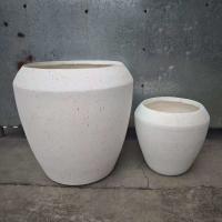 China Fiber Clay Planter D550H540mm Indoor Outdoor Floor Plant Pot Frost Resistant Custom Color for sale