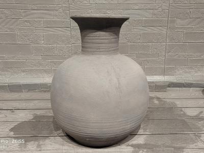 China Fiber Clay Planter 35x35x31.5cm Indoor Decoration Round Modern Durable 5-6 Years Outdoor Life for sale