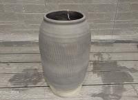 China Fiber Cement Pot Hand Carve Finish Drainage Holes Custom Color 5-6 Years Outdoor for sale