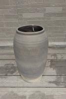 China Fiber Cement Pot Hand Carve Finish Drainage Holes Custom Color 5-6 Years Outdoor for sale