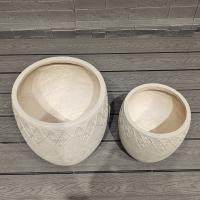China Fiber Clay Planter Lightweight Durable 5-6 Years Outdoor 7-8 Years Indoor Custom Color for sale
