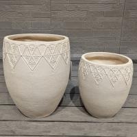China Fiber Clay Planter Lightweight Durable 5-6 Years Outdoor 7-8 Years Indoor Custom Color for sale