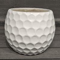 China Fiber Clay Planter Golf Ball Design Tapered Spherical Durable 5-6 Years Outdoor for sale