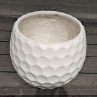 China Fiber Clay Planter Golf Ball Design Tapered Spherical Durable 5-6 Years Outdoor for sale