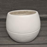 China Fiber Clay Planter 90 MPa Bending Strength 5-6 Years Outdoor Durable Lightweight Custom Color for sale