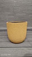 China Fiber Clay Planter Round Honeydew Melon Pattern 10 Sets MOQ Durable Lightweight for Garden Landscaping for sale