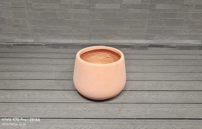 China Fiber Clay Planter Round Outdoor Decorative Durable Lightweight 5-6 Years Lifespan for sale