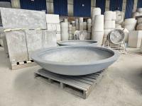 China Extra Large Shallow Fiber Clay Planter Round Circular for Garden Landscaping 5-6 Years Outdoor for sale