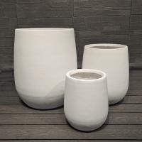 China Quangui Fiber Clay Planter Round 60cm Modern Floor Planter for Indoor Outdoor Use for sale