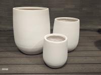 China Quangui Fiber Clay Planter Round 60cm Modern Floor Planter for Indoor Outdoor Use for sale