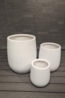 China Quangui Fiber Clay Planter Round 60cm Modern Floor Planter for Indoor Outdoor Use for sale