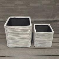 China Fiber Clay Planter Round Customizable Modern Vintage Nordic Design for Hotels Restaurants 7 Day Sample for sale
