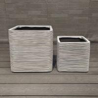 China Fiber Clay Planter Round Customizable Modern Vintage Nordic Design for Hotels Restaurants 7 Day Sample for sale