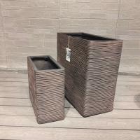 China Quangui Fiber Clay Planter Round Modern Durable Indoor Outdoor Floor Pot 650mm for sale