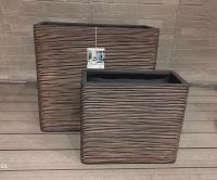 China Quangui Fiber Clay Planter Round Modern Durable Indoor Outdoor Floor Pot 650mm for sale