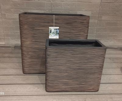 China Quangui Fiber Clay Planter Round Modern Durable Indoor Outdoor Floor Pot 650mm for sale