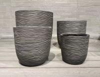 China Quangui Fiber Clay Planter Round Custom Color 5-6 Years Outdoor Use for sale