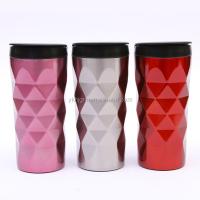 China Wholesale 450ML Diamond Shape Cup 304 Stainless Steel Insulated Tumbler/vacuum flask/thermos/coffee mug With ABS Lid for sale