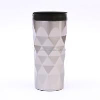China Wholesale 450ML Diamond Shape Cup 304 Stainless Steel Insulated Tumbler/vacuum flask/thermos/coffee mug With ABS Lid for sale