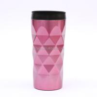 China Wholesale 450ML Diamond Shape Cup 304 Stainless Steel Insulated Tumbler/vacuum flask/thermos/coffee mug With ABS Lid for sale