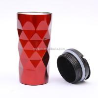 China Wholesale 450ML Diamond Shape Cup 304 Stainless Steel Insulated Tumbler/vacuum flask/thermos/coffee mug With ABS Lid for sale