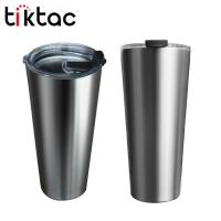 China BPA Free Double Wall Stainless Steel Drink Gold Tumbler Cup With Straw for sale