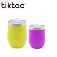 China BPA Free Double Wall Stainless Steel Drink Gold Tumbler Cup With Straw for sale