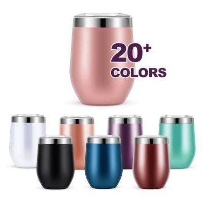 China Hot Sell Unbreakable 12oz Stainless Steel Wine Tumbler With Lid for sale