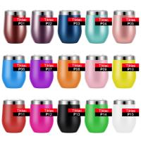 China Hot Sell Unbreakable 12oz Stainless Steel Wine Tumbler With Lid for sale