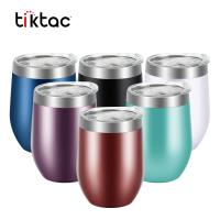 China Hot Sell Unbreakable 12oz Stainless Steel Wine Tumbler With Lid for sale