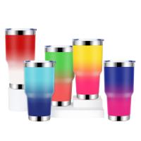 China Customize Brand Powder Coated Double Wall 304 Stainless Steel Insulated Vacuum Coffee Tumbler for sale