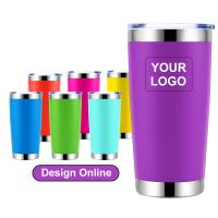 China Wholesale High Quality Powder Coated 20 oz Stainless Steel Tumbler for sale
