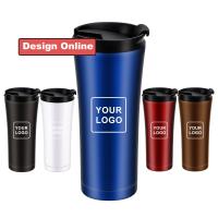 China Hot Sale 500ml Double Wall Insulated Stainless Steel Coffee tea Mug With Logo for sale