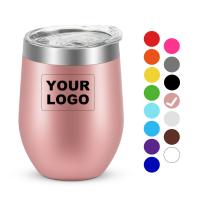 China 12oz Insulated Water Bottle Powder Coated Thermos Cup Vacuum Flask Travel Mug for sale