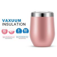 China Hot Sell Unbreakable 12oz Stainless Steel Wine Tumbler With Lid for sale