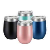 China Customized Logo 12oz Stainless Steel Drinking Glass Glitter Wine Glass Tumbler Cups for sale