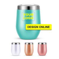 China Hot Sell Unbreakable 12oz Stainless Steel Wine Tumbler With Lid for sale