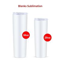 China Wholesale High Quality Custom Logo 20oz 30oz Stainless Steel Blank Sublimation Straight Skinny Tumbler Cups In Bulk for sale