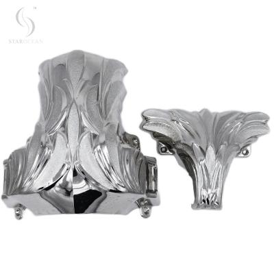 China Silver Plastic Casket Corner 1# DG - 4-Piece Set with 80