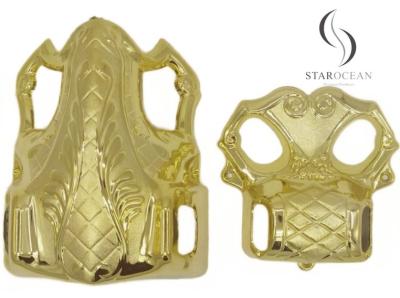 China Gold Plating Coffin Ornaments 4#G - Customized Casket Corners with 0.66m & 2.02m Steel Bars for sale