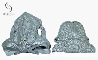 China Silver Plating High-Strength Metal Coffin Corner Set 18# for Funeral Ornamentation for sale
